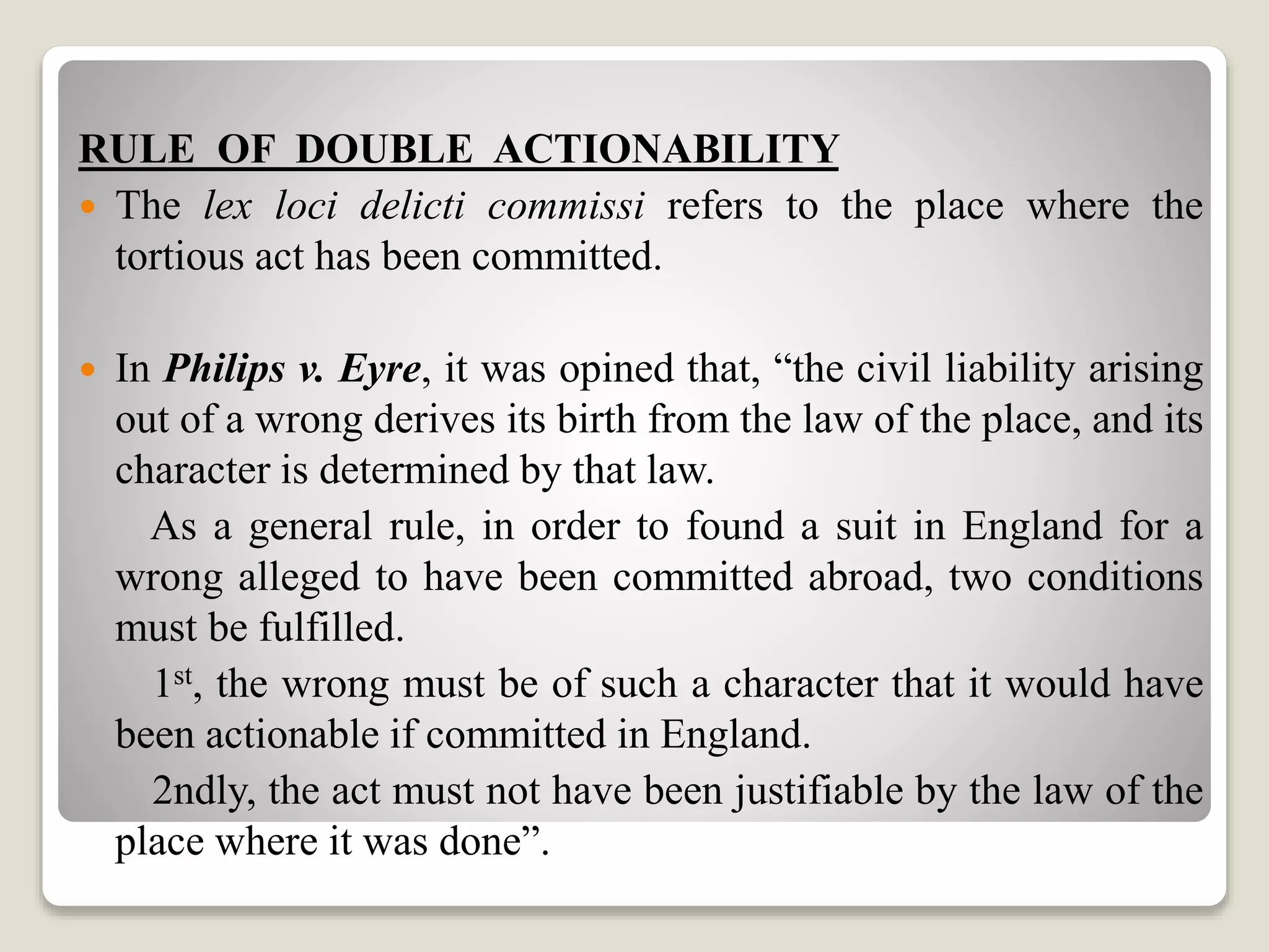 Torts in Private international law | PPTX