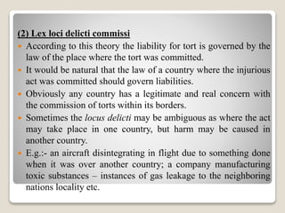 Torts in Private international law | PPTX