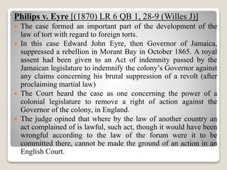 Torts in Private international law | PPTX