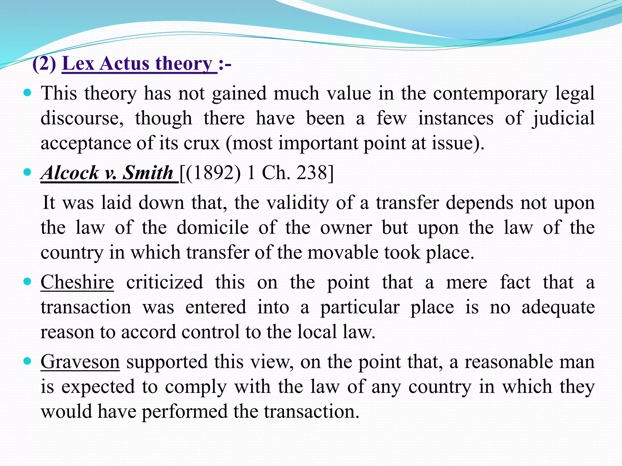 Movable Property in Private International Law | PPTX