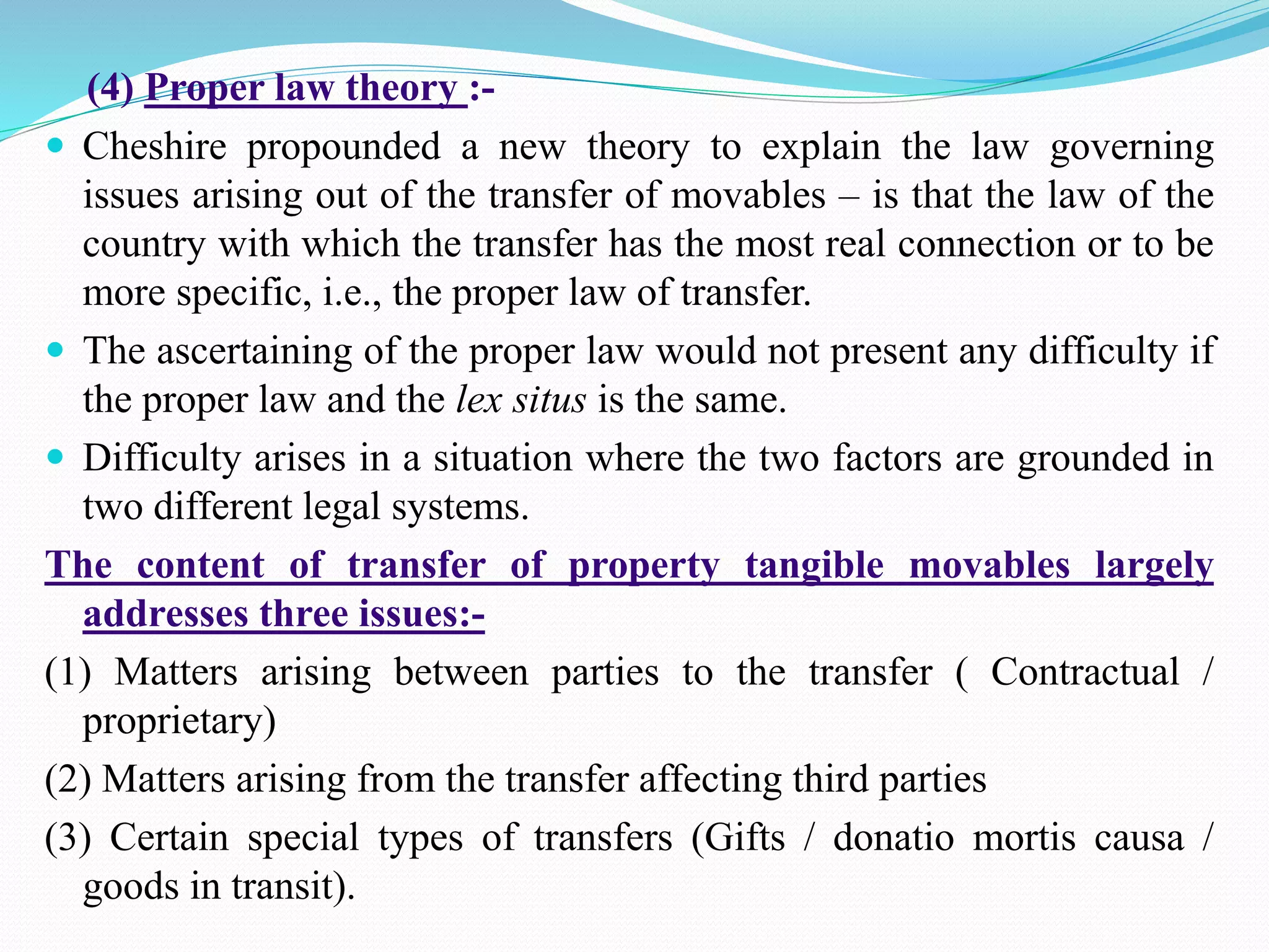 Movable Property in Private International Law | PPTX