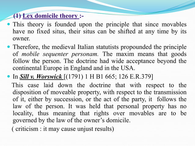 Movable Property in Private International Law | PPTX