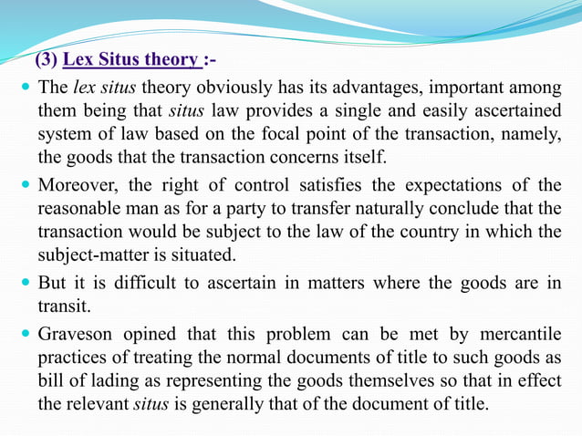 Movable Property in Private International Law | PPTX