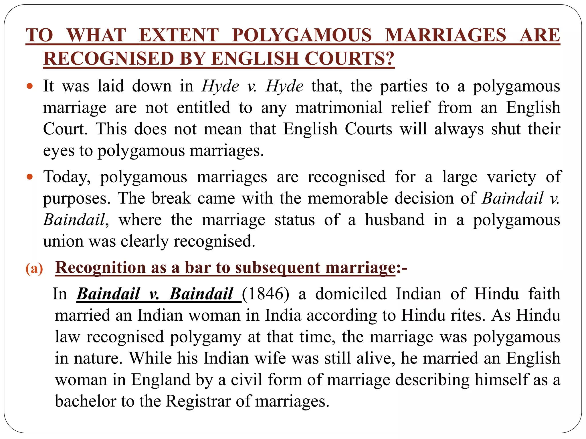The concept of Marriage under Private International Law | PPTX