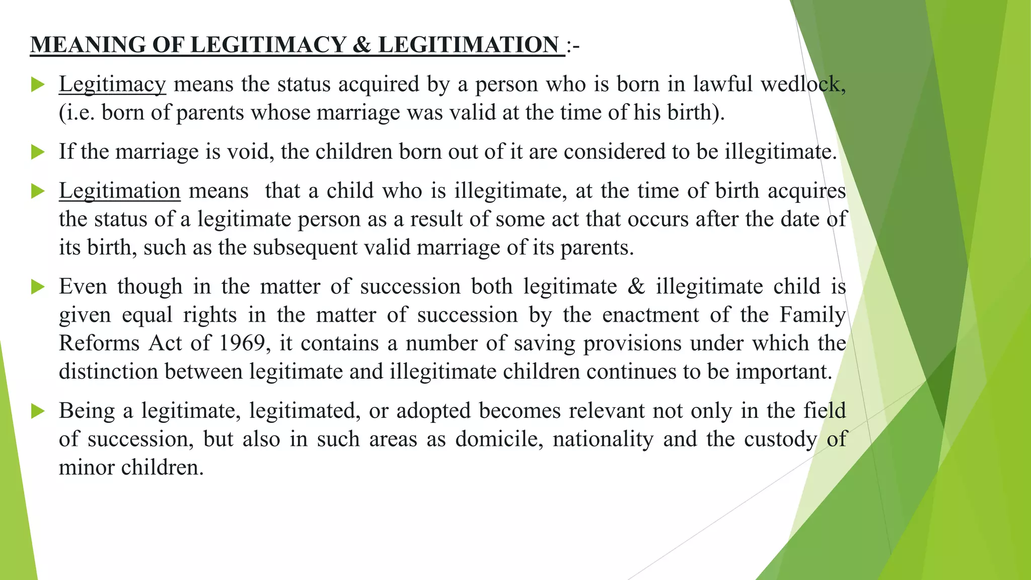 Legitimacy, Legitimation and Adoption under Private International Law ...