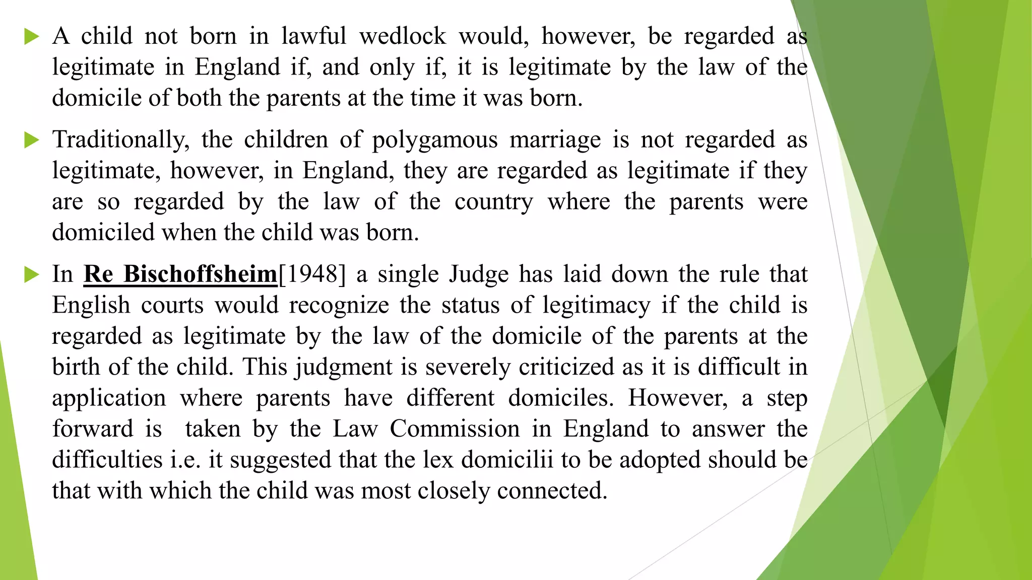 Legitimacy, Legitimation and Adoption under Private International Law ...