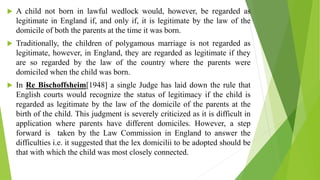 Legitimacy, Legitimation and Adoption under Private International Law ...