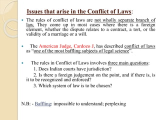 conflict of Laws or Private International Law | PPTX