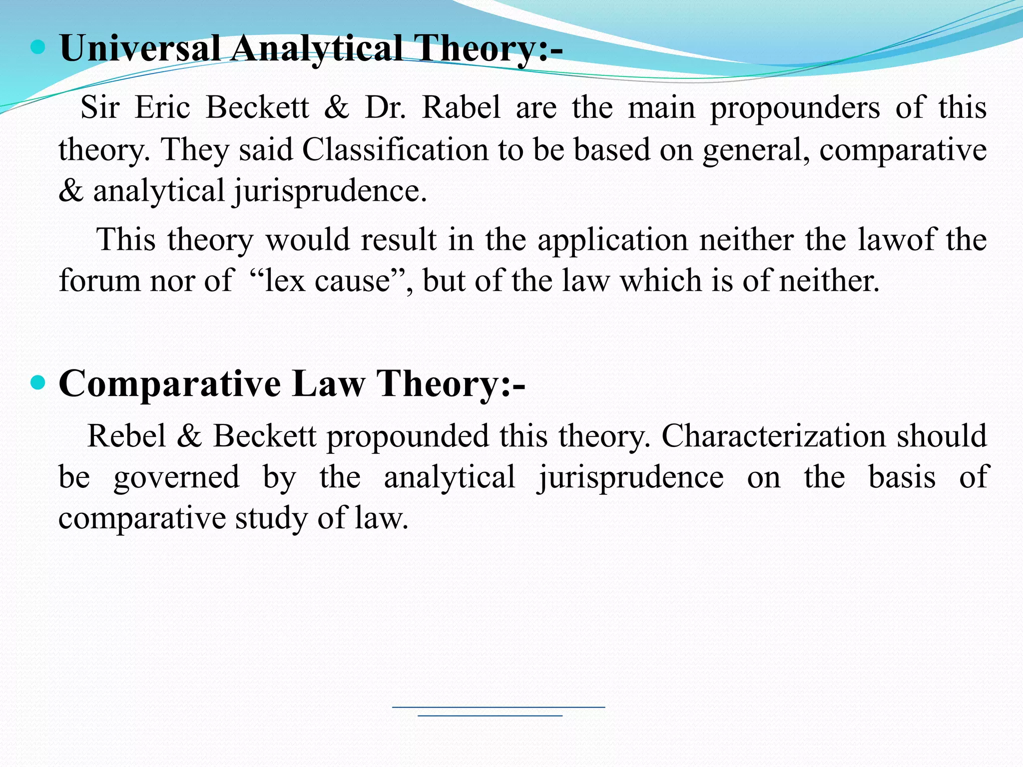 Classification of cause of action / characterisation | PPTX