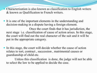 Classification of cause of action / characterisation | PPTX