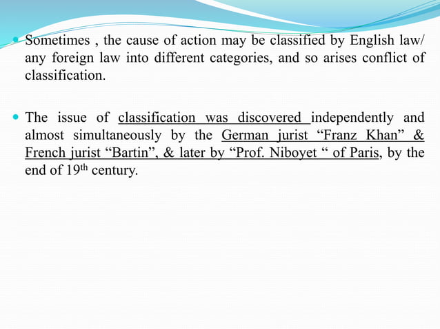 Classification of cause of action / characterisation | PPTX