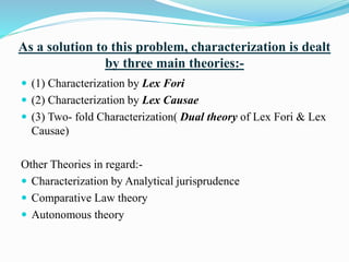 Classification of cause of action / characterisation | PPTX