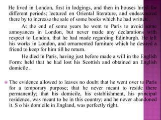 Concept of Domicile - meaning & characteristics | PPTX