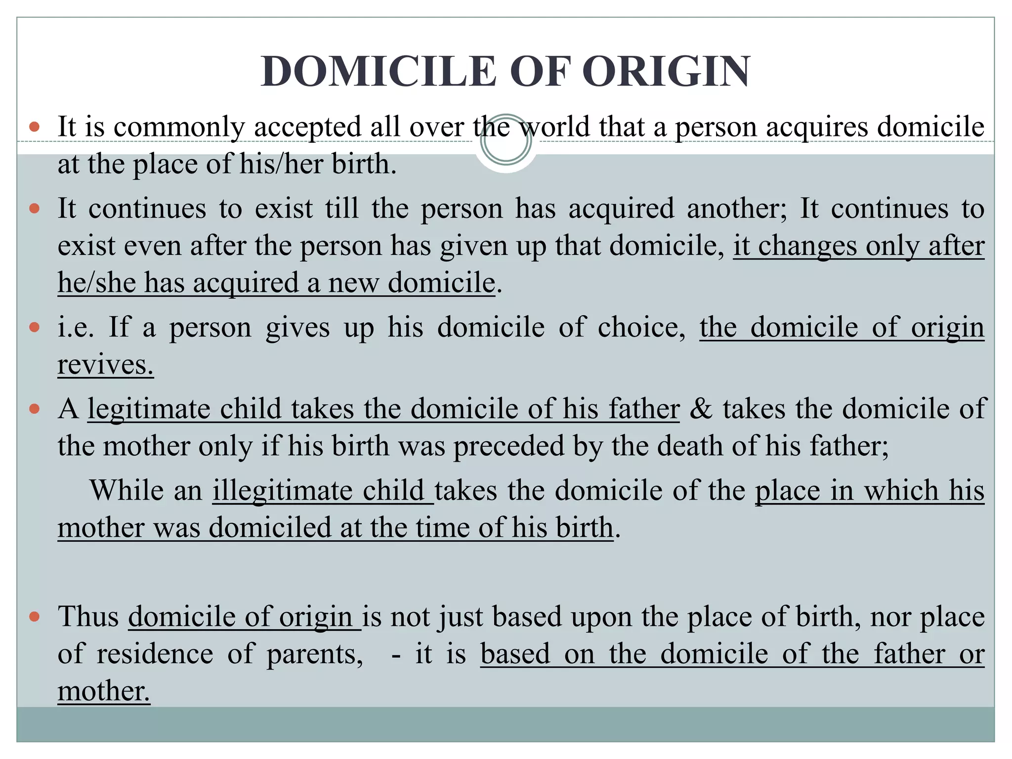 Domicile of Origin | PPTX