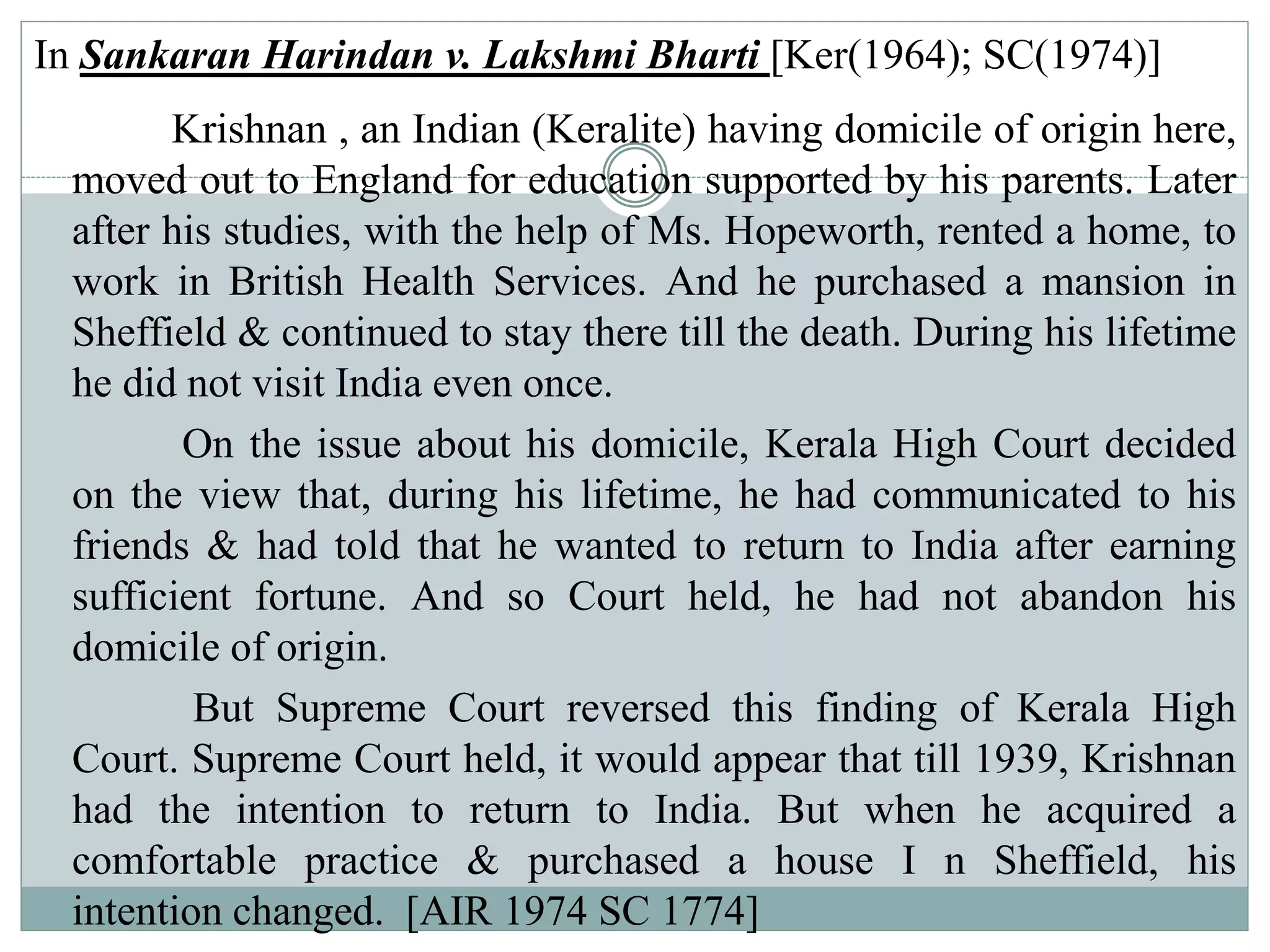 Domicile of Origin | PPTX