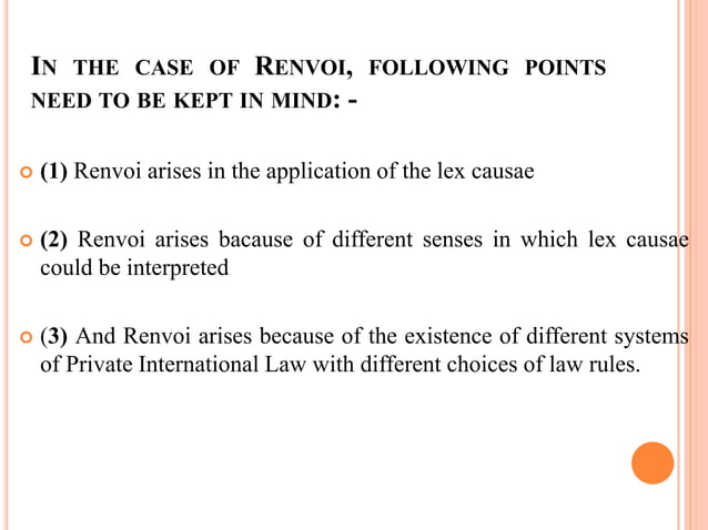 Doctrin of Renvoi | PPTX