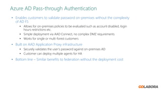 Azure PTA vs ADFS vs Desktop SSO | PDF