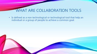 Colaboration tools and digital presence | PPT