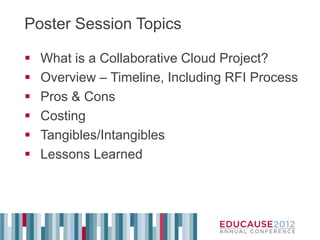 Colaborative Cloud Poster EDUCAUSE12 | PPTX