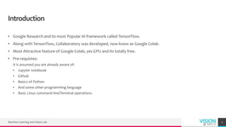 Colab workshop (for Computer vision Students) | PPTX