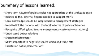 Integrated landscape approaches: Lessons learned from COLANDS | PPT