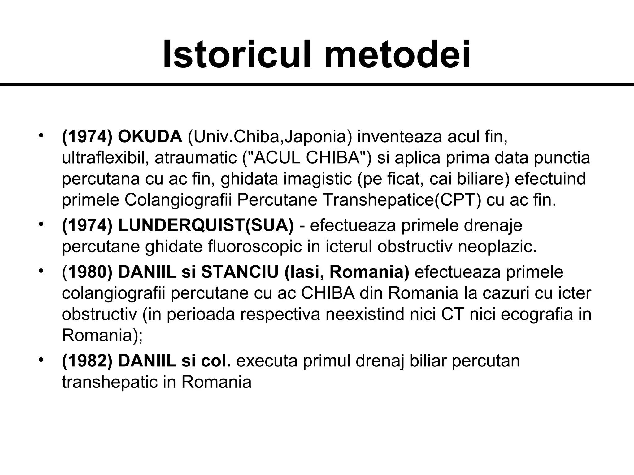 Colangiografie percutana transhepatica si drenaj biliar extern | PPT