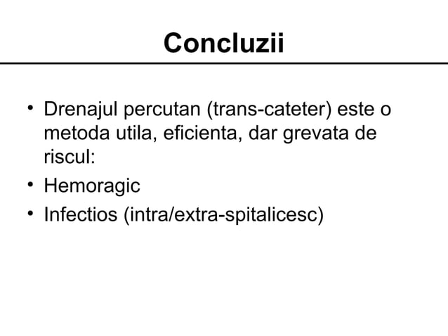 Colangiografie percutana transhepatica si drenaj biliar extern | PPT