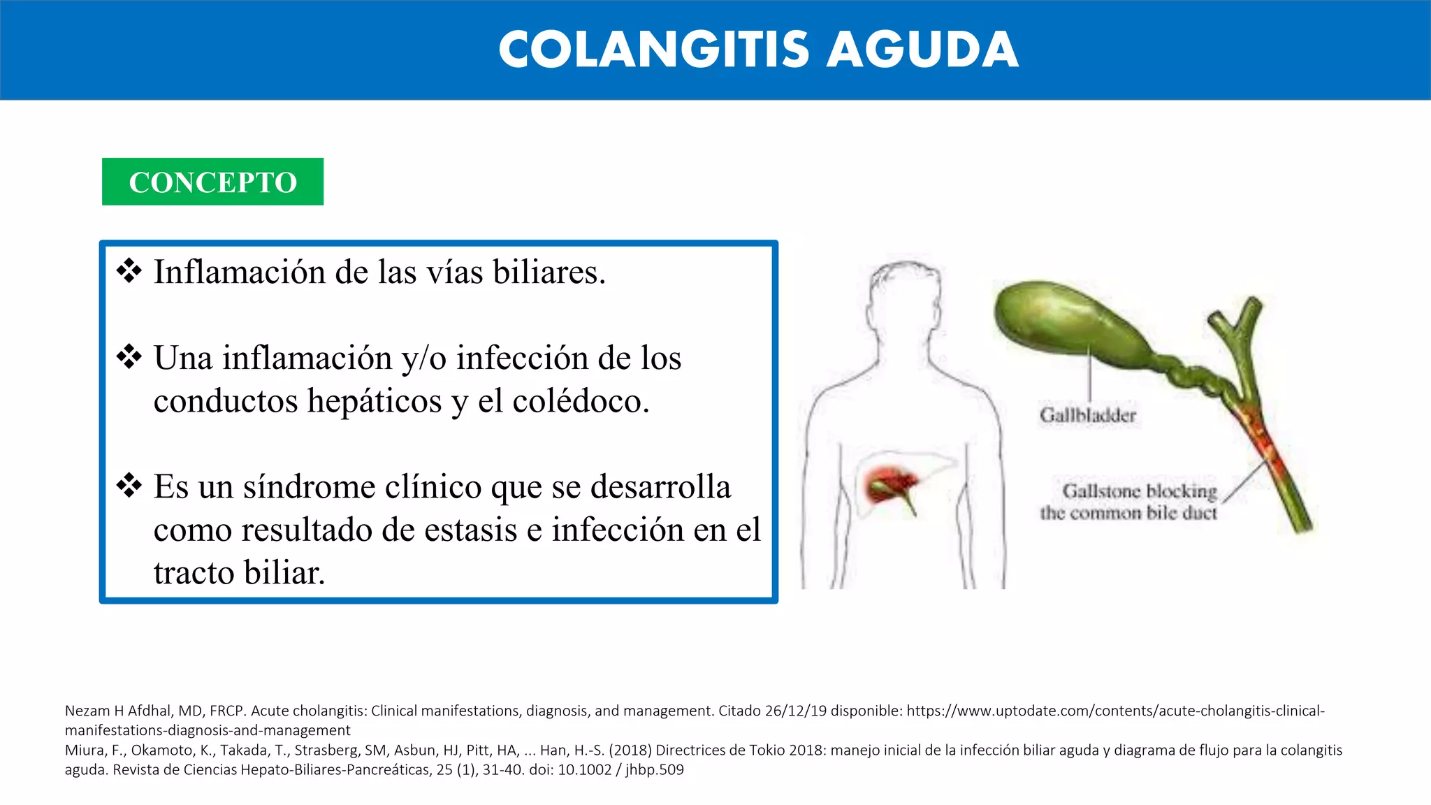 COLANGITIS AGUDA-CIRUGIA/concepto, etiologia, patogenia ...