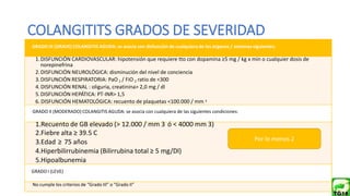 Colangitis dx y clasif segun criterio de tokio2018 | PPTX