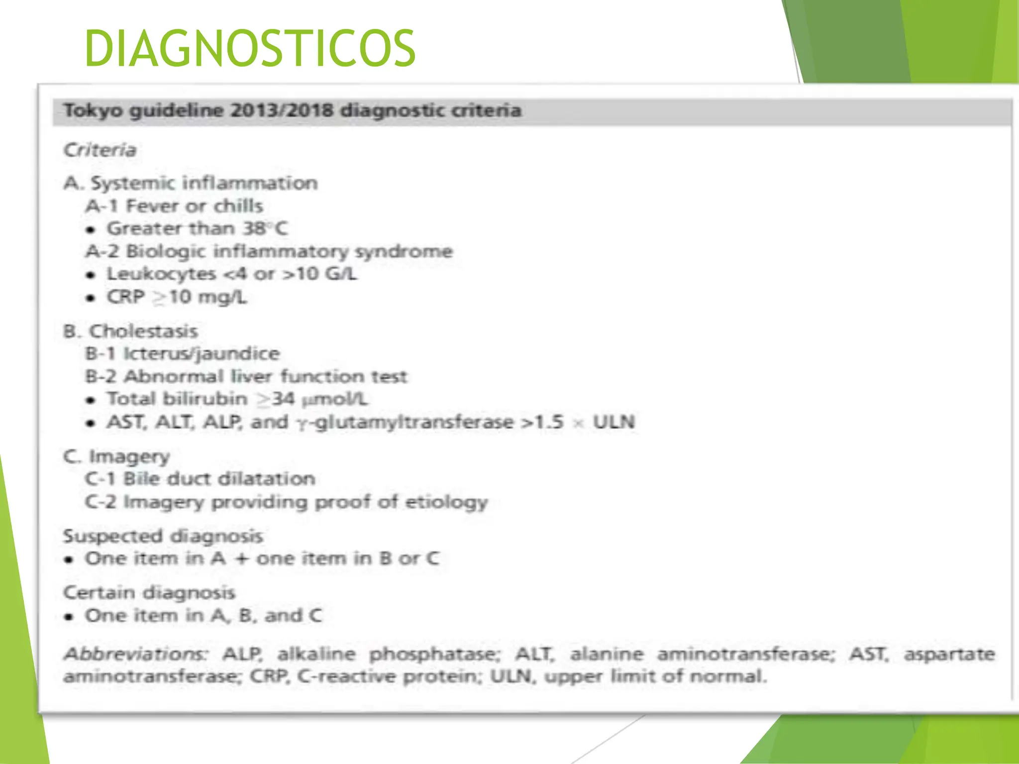 COLANGITIS AGUDA REFERENCIA DE LA GUIA DE TOKIO 2018 | PPTX