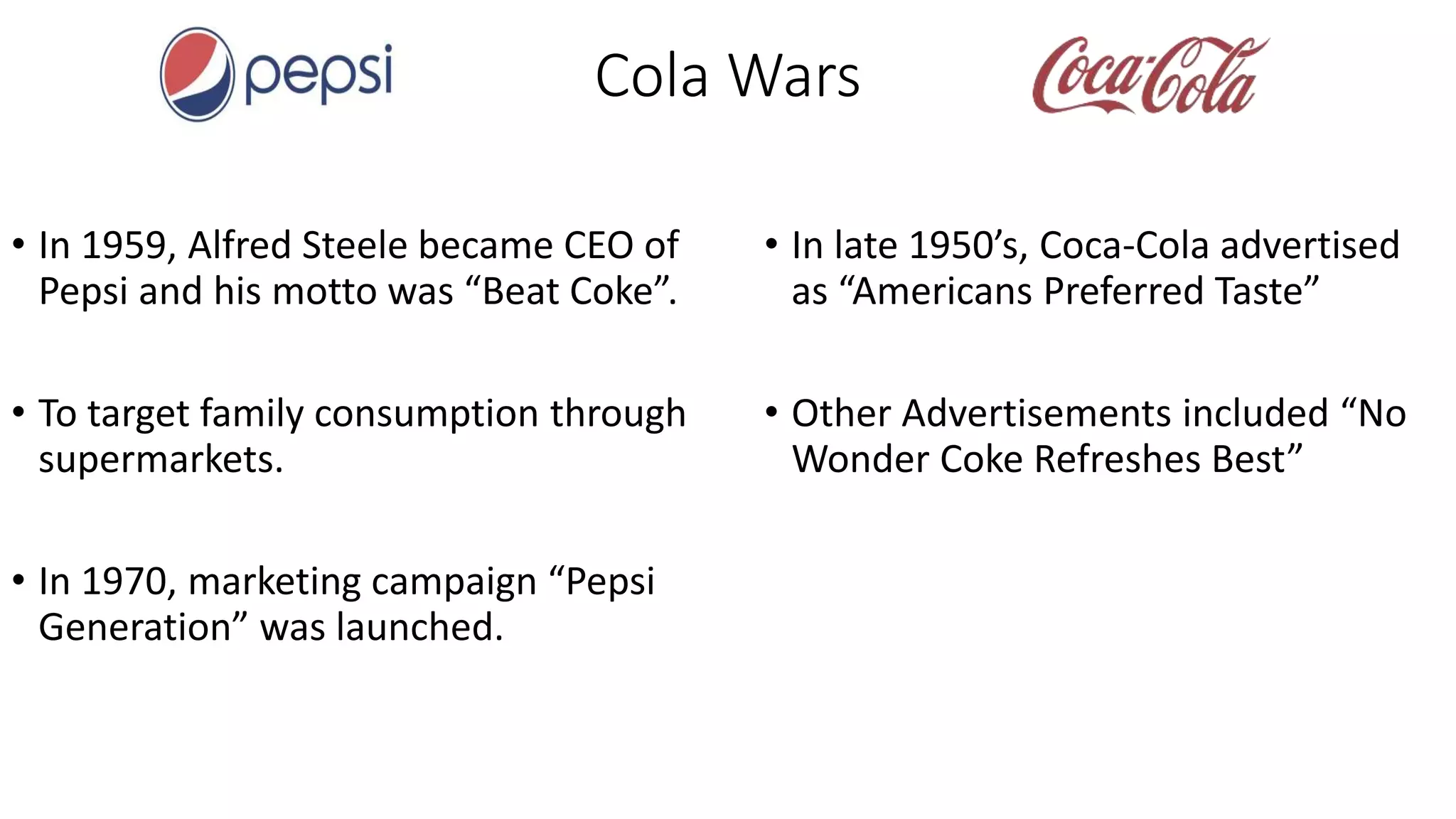 Cola Wars - Coke Vs Pepsi Harvard Business School Case Study | PPTX