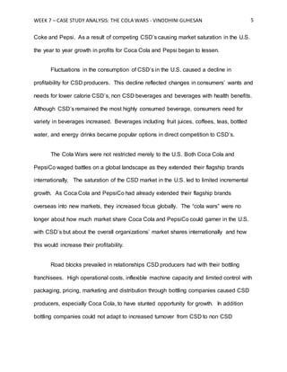 Cola wars Case Study Analysis | DOCX