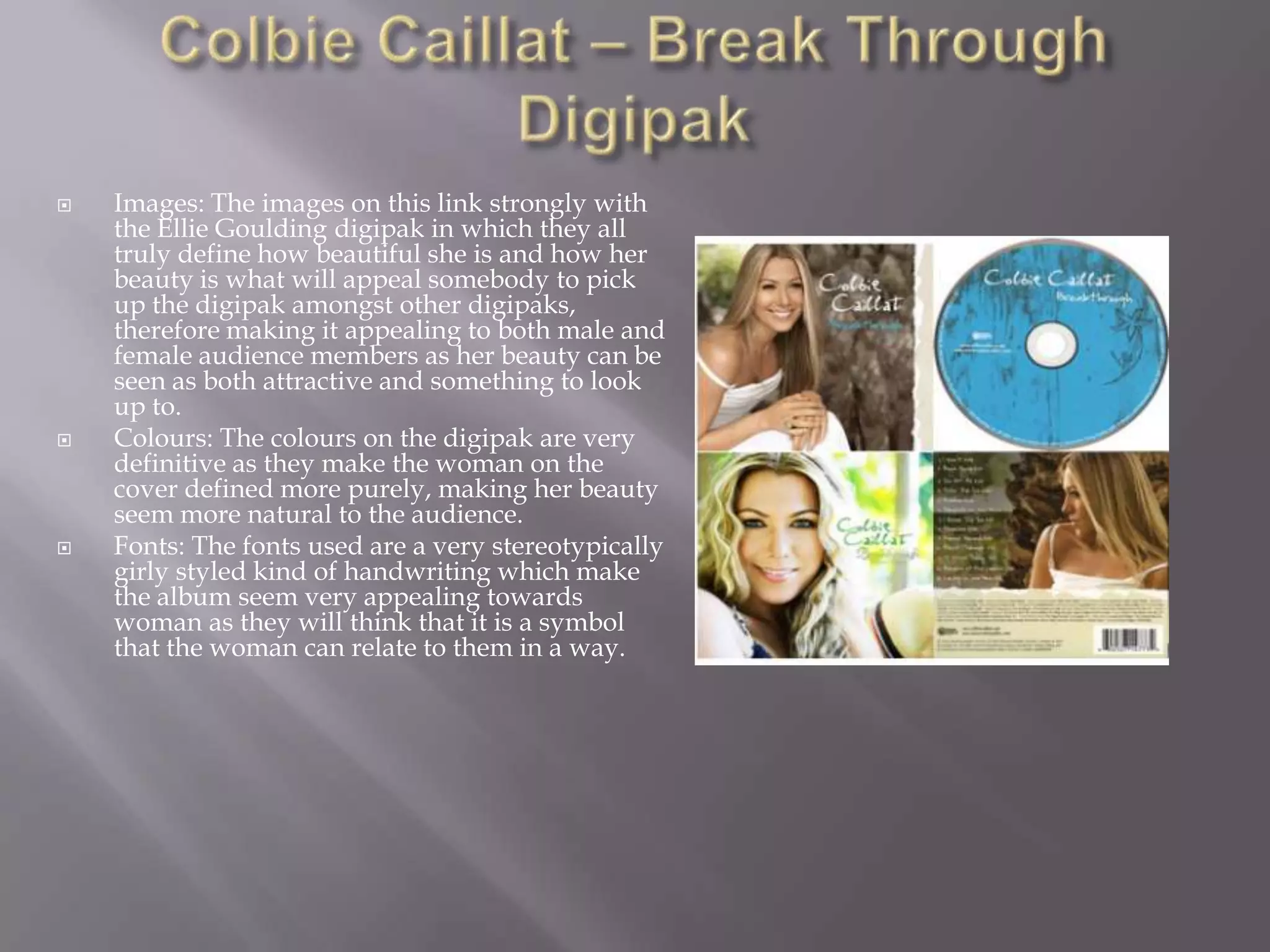 Colbie caillat – break through digipak | PPT