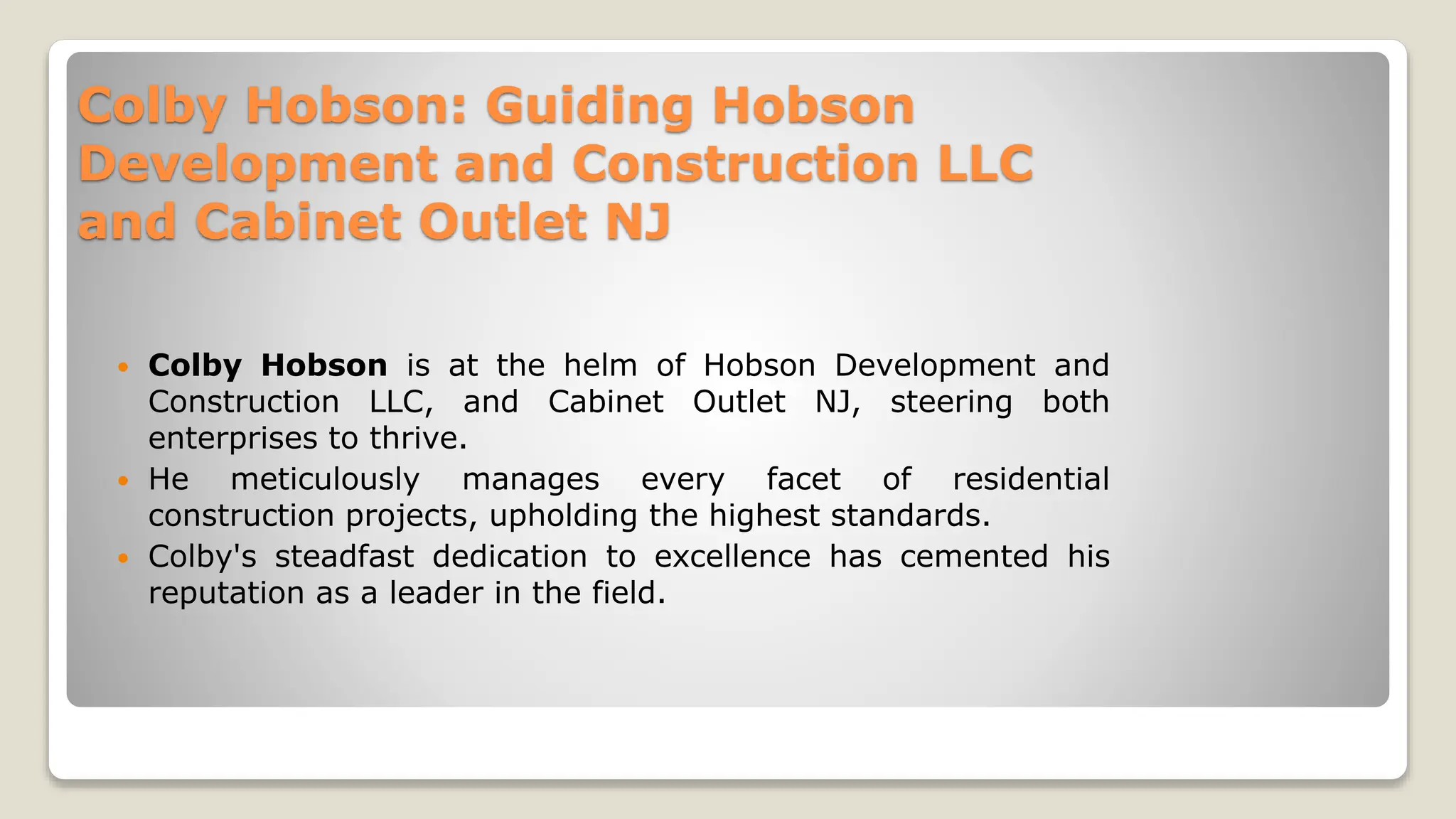Colby Hobson: Driving Success in Construction and Making a Difference ...