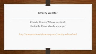 Spies During the Civil War | PPT