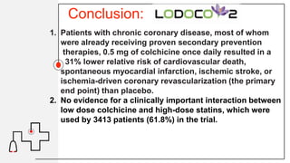 Colchicine drug in cardiovascular clinical trials | PPTX
