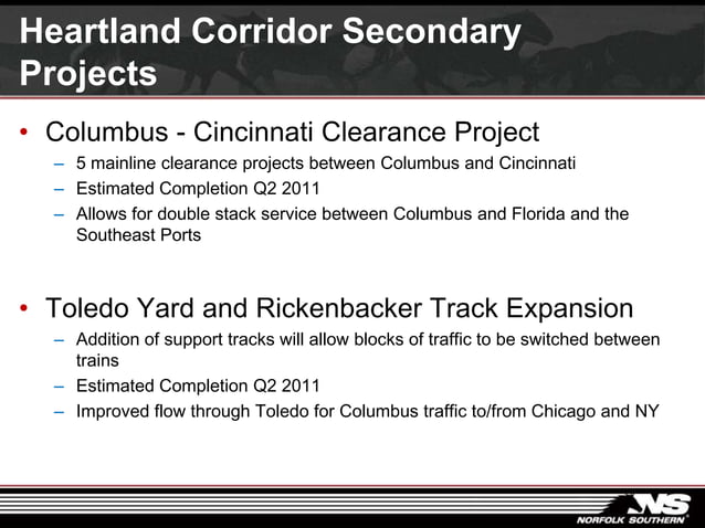 Norfolk Southern Presentation; Rail Night | PPTX