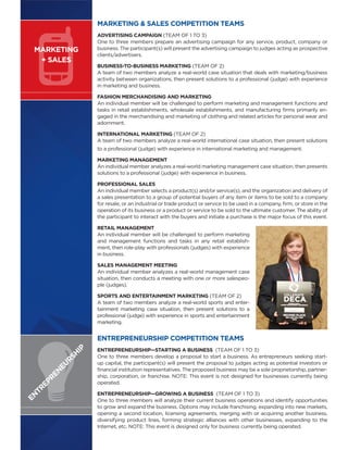 Collegiate DECA Competition Teams Brochure | PDF | Business ...