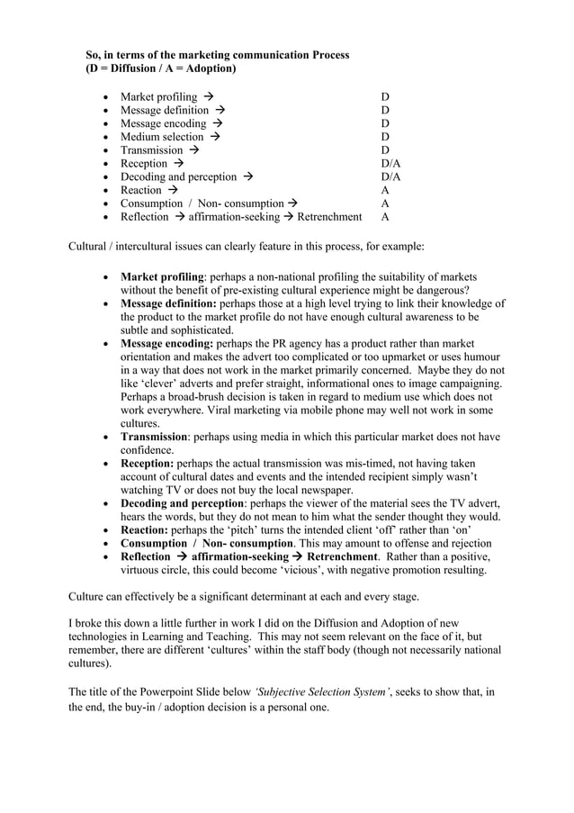 Col Cult Communication Process | PDF