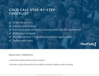 Step-by-step Cold Calling Checklist | PDF