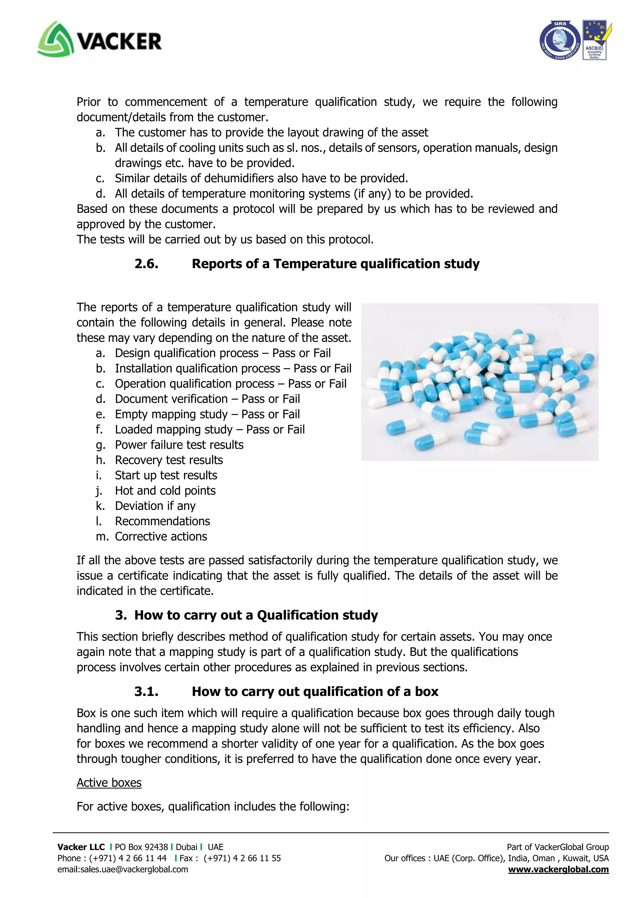 Guidelines for temperature mapping study and qualification of cold ...