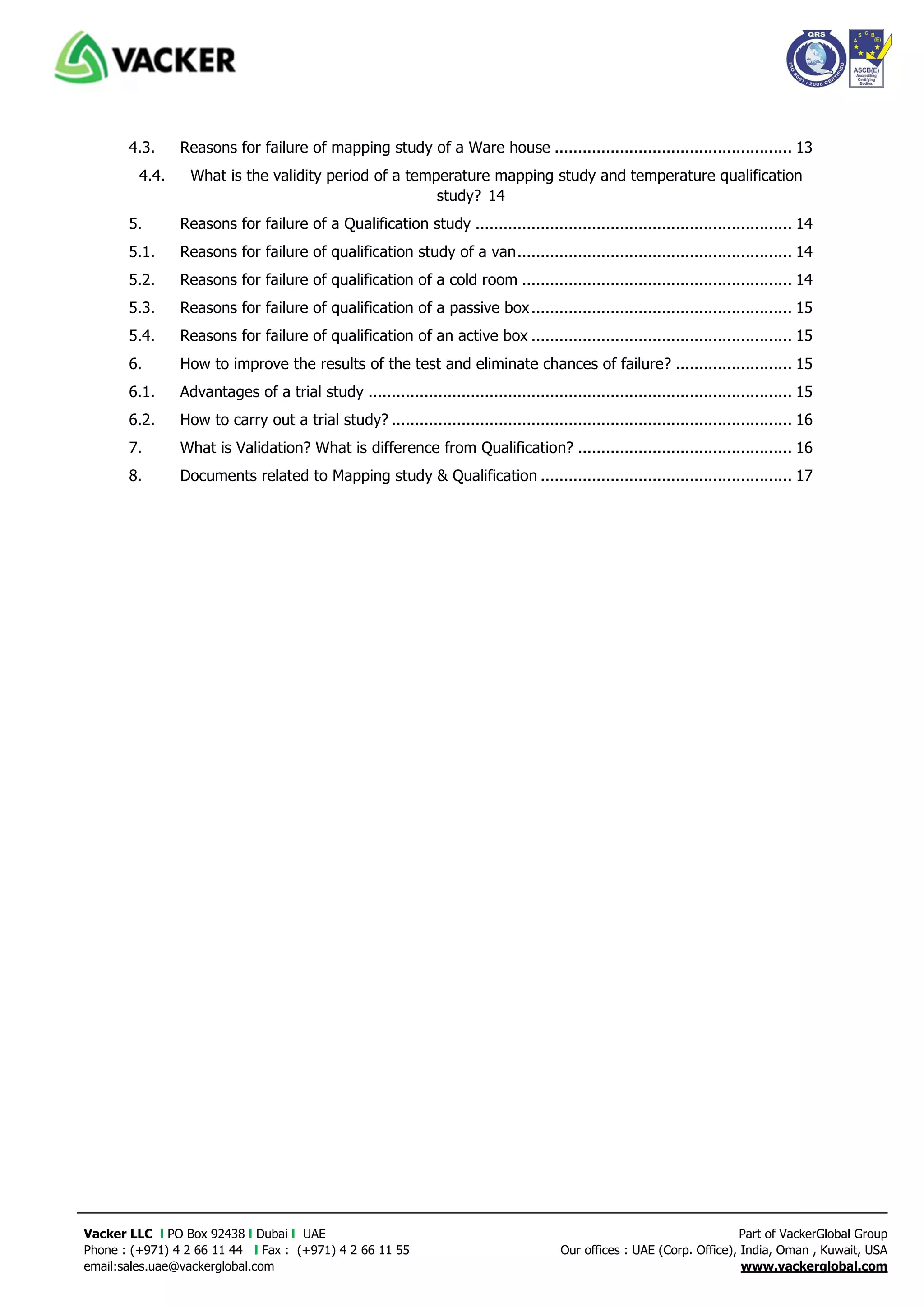 Guidelines for temperature mapping study and qualification of cold ...