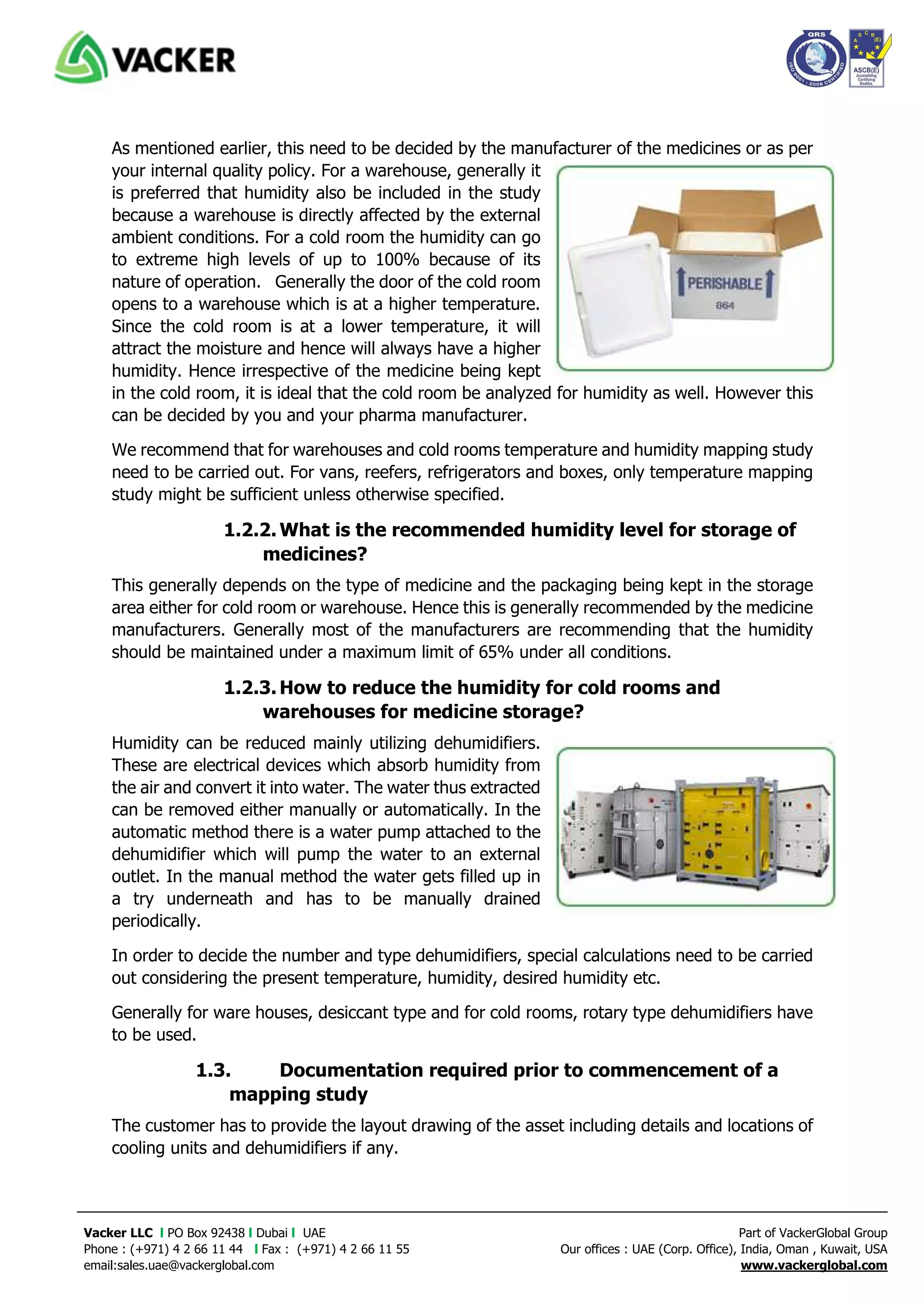 Guidelines for temperature mapping study and qualification of cold ...