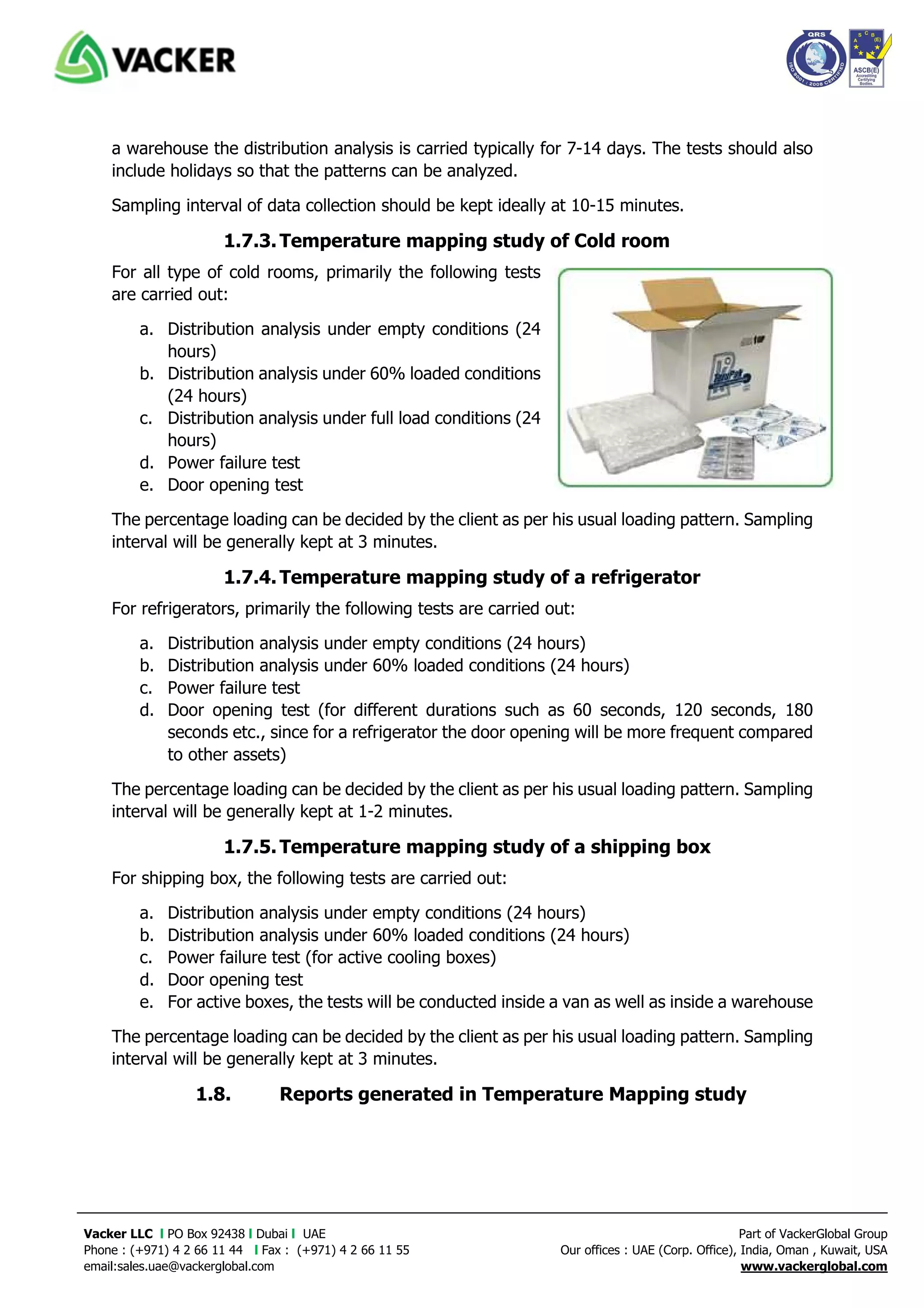 Guidelines for temperature mapping study and qualification of cold ...