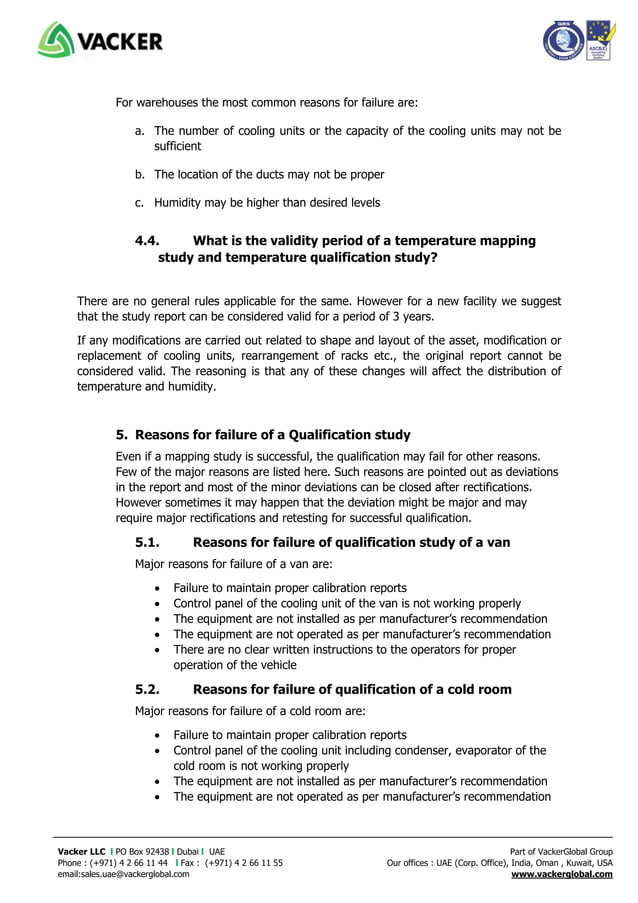 Guidelines for temperature mapping study and qualification of cold ...