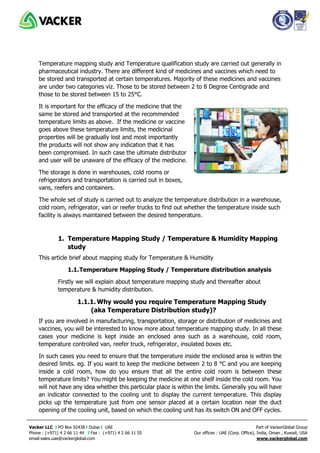 Guidelines for temperature mapping study and qualification of cold ...