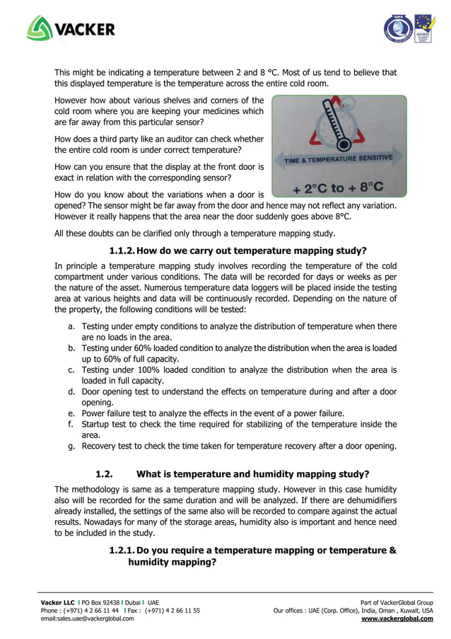 Guidelines for temperature mapping study and qualification of cold ...