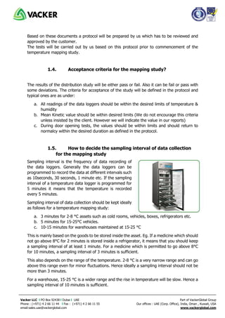 Guidelines for temperature mapping study and qualification of cold ...
