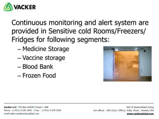 MONITORING AND ALERT SYSTEM FOR SENSITIVE COLD STORAGES | PPT