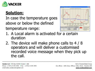 MONITORING AND ALERT SYSTEM FOR SENSITIVE COLD STORAGES | PPT